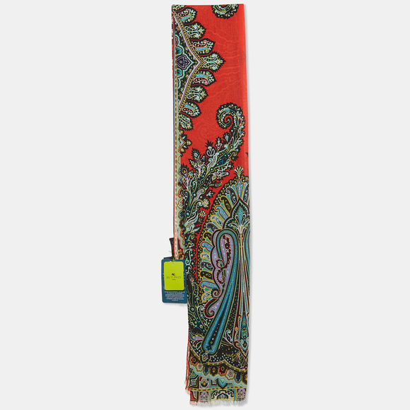 Etro | Accessories | Etro Multicolor Paisley Print Modal Cashmere Stole | Poshmark